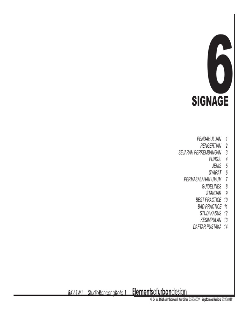 Panduan Lengkap Signage Kota | PDF