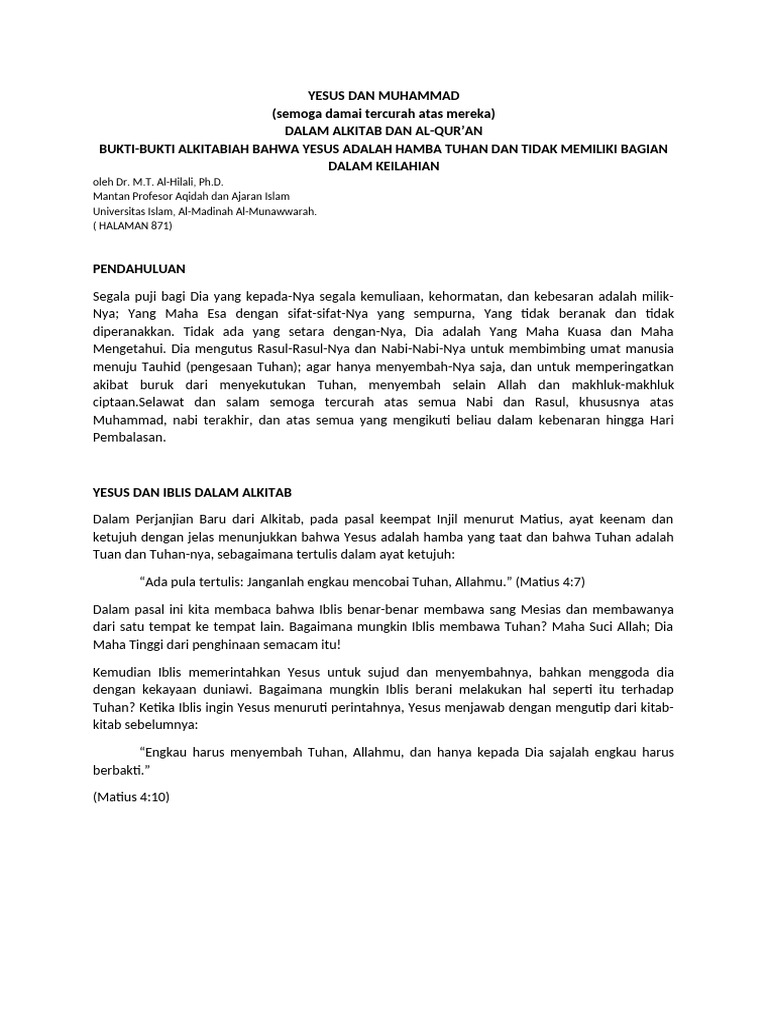 Yesus Dan Muhammad | PDF