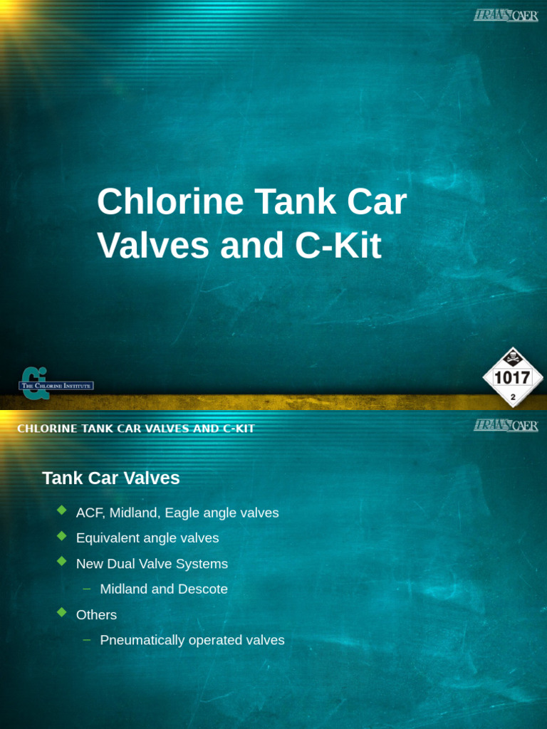 Chlorine Tank Car Valves and C-Kit Guide | PDF | Valve | Leak