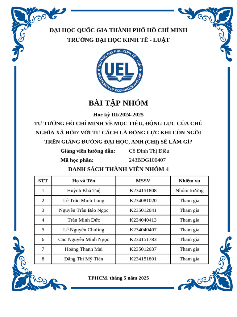 Tieu Luan Tthcm Mt Final | PDF
