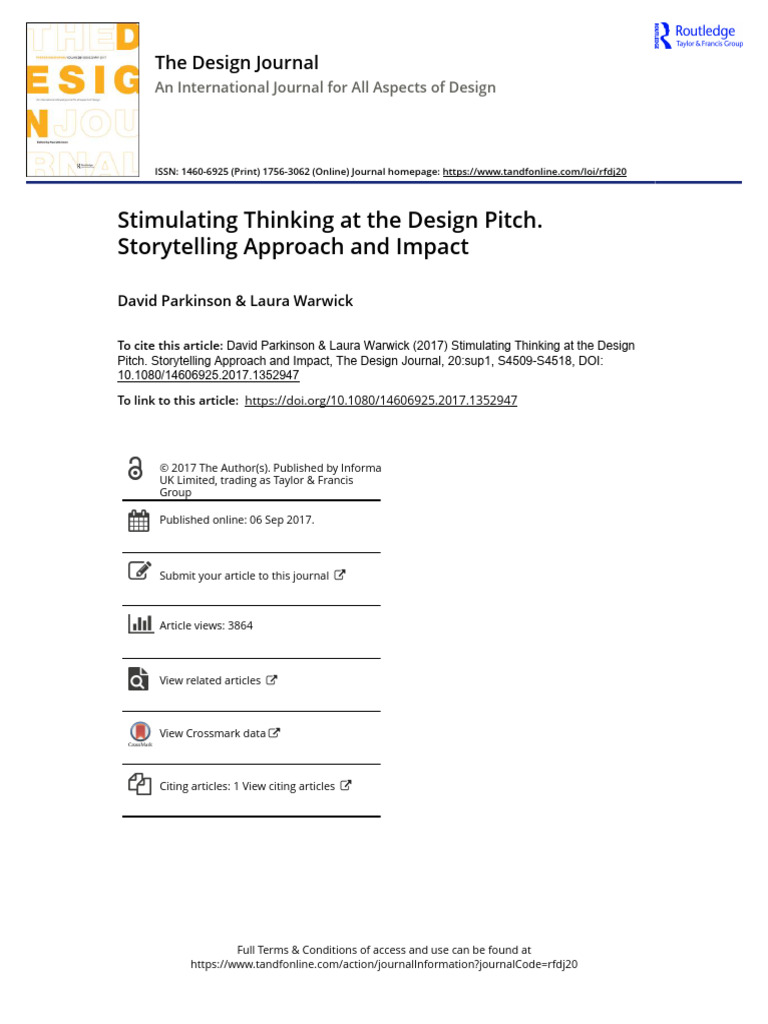 Storytelling Impact in Design Pitches | PDF | Storytelling | Concept