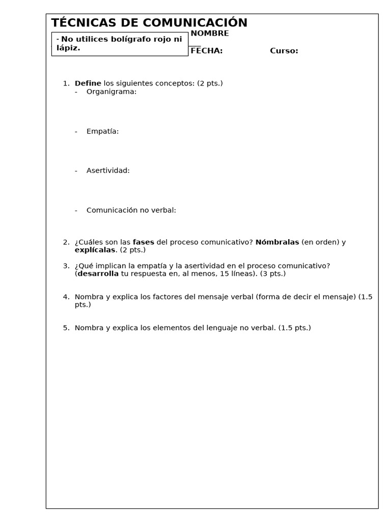 EXAMEN 2º 1er Cuatr | PDF