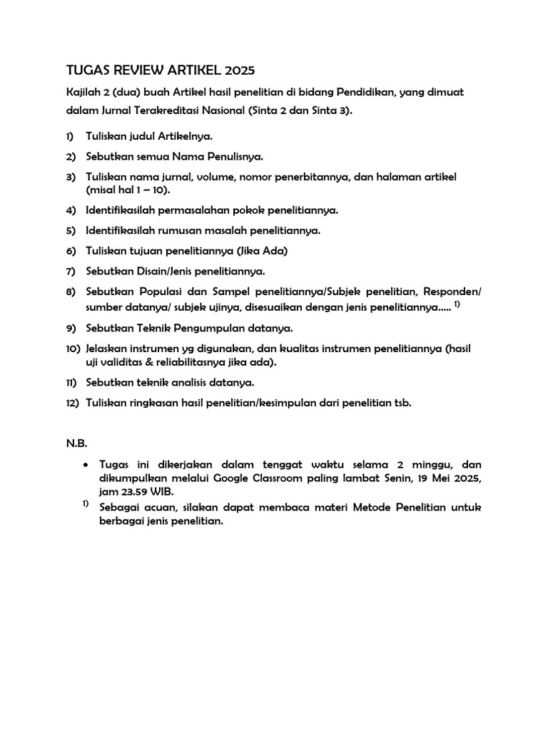 03 - Tugas 03 - Review Artikel 2025 | PDF