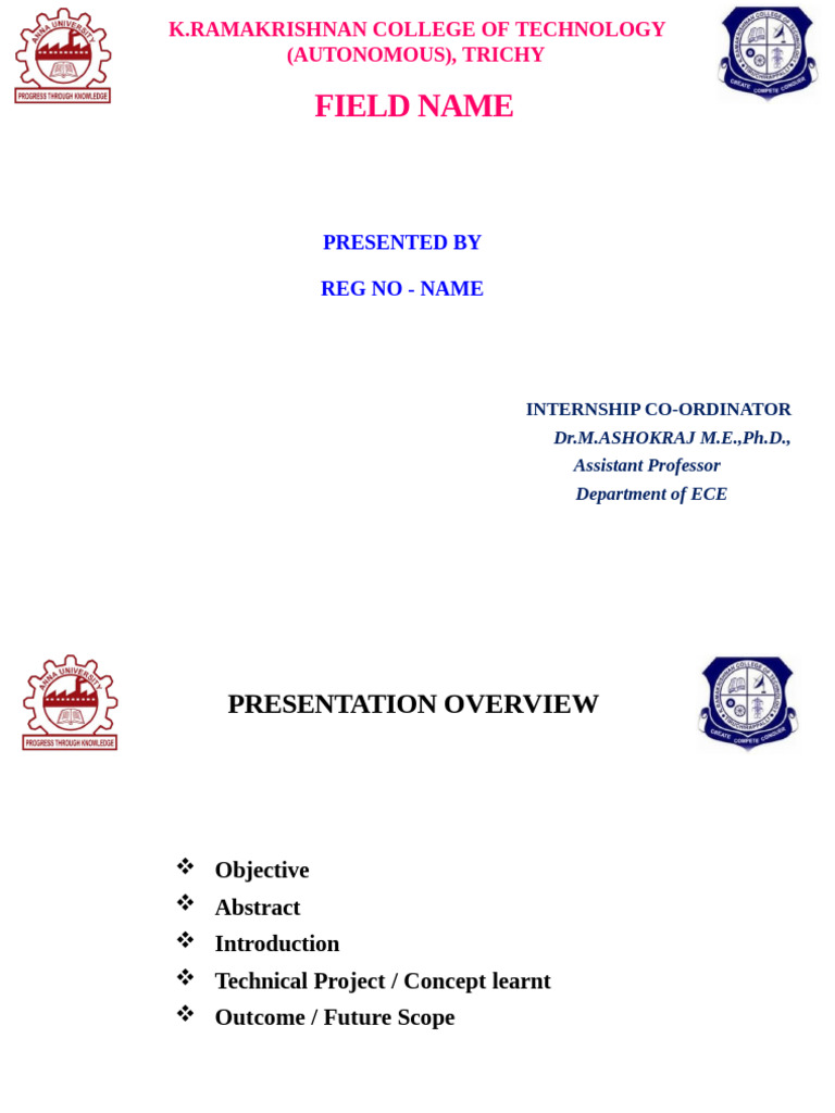 Intership Ppt Format | PDF
