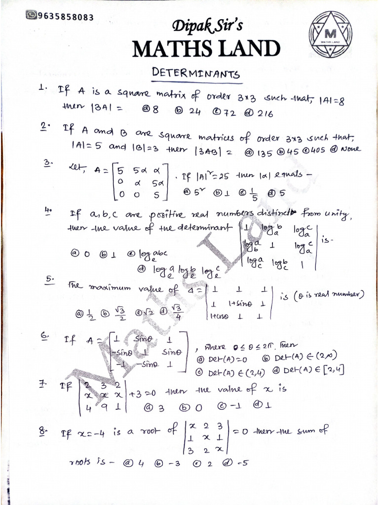 Determinants | PDF