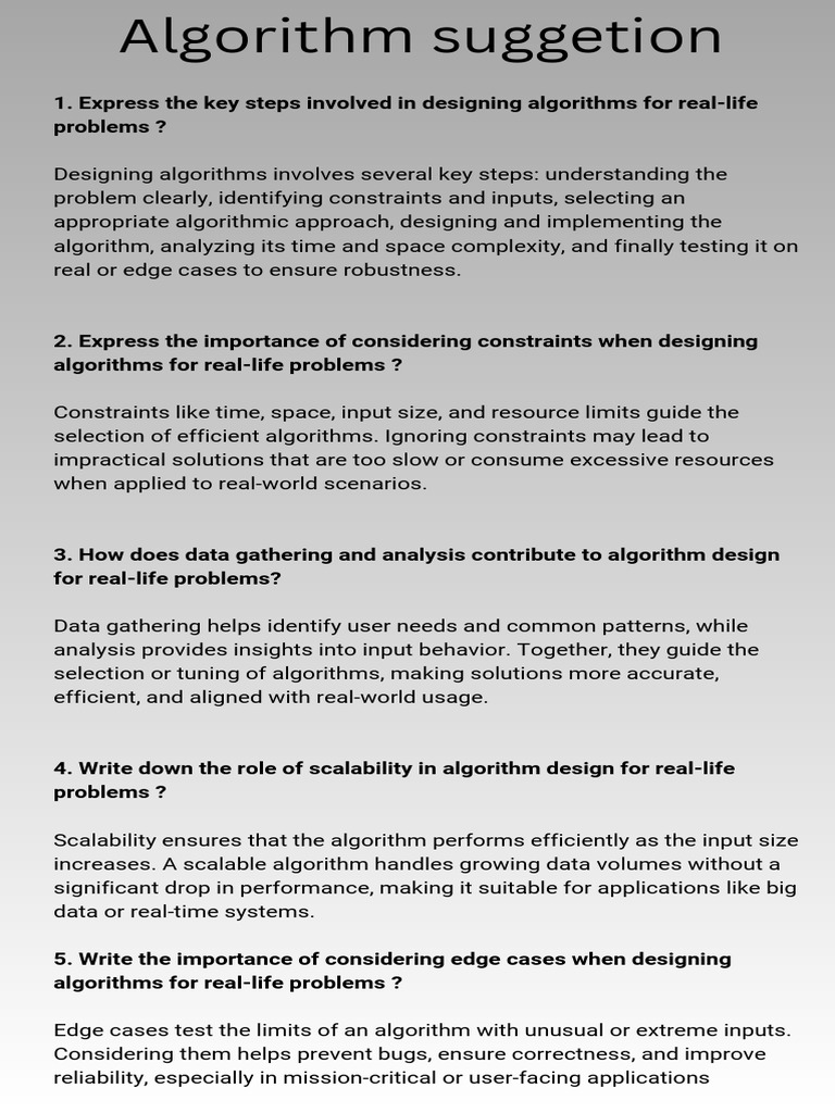 Algorithm Suggetion - pc402 - 20250530 - 195139 - 0000 | PDF | Time Complexity | Computational ...