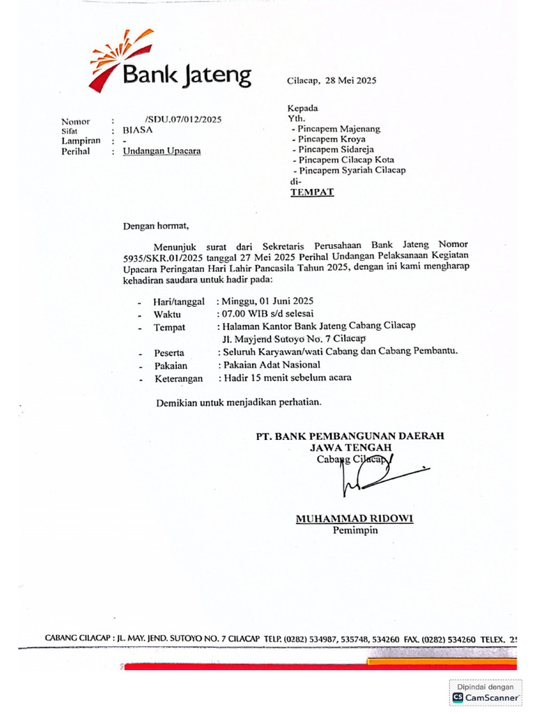 Undangan Upacara | PDF