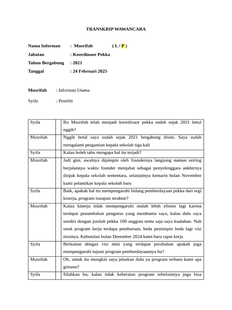 Contoh Transkrip Pak Ibrahim 21-12-23 | PDF