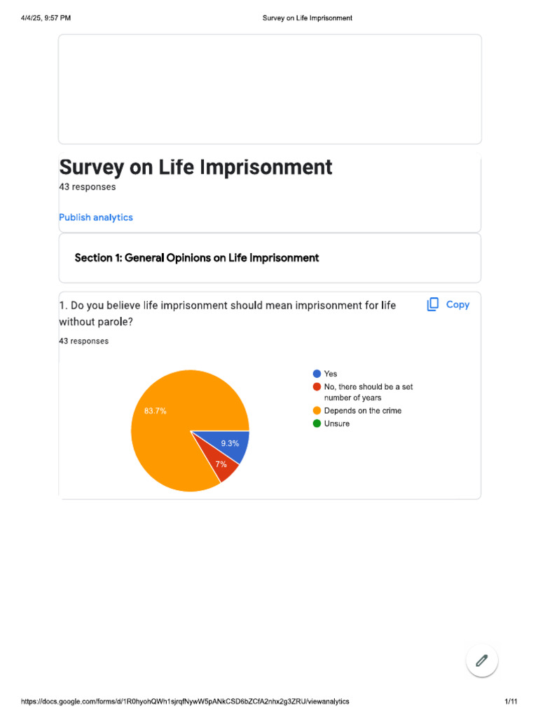 Survey Responses G Forms | PDF