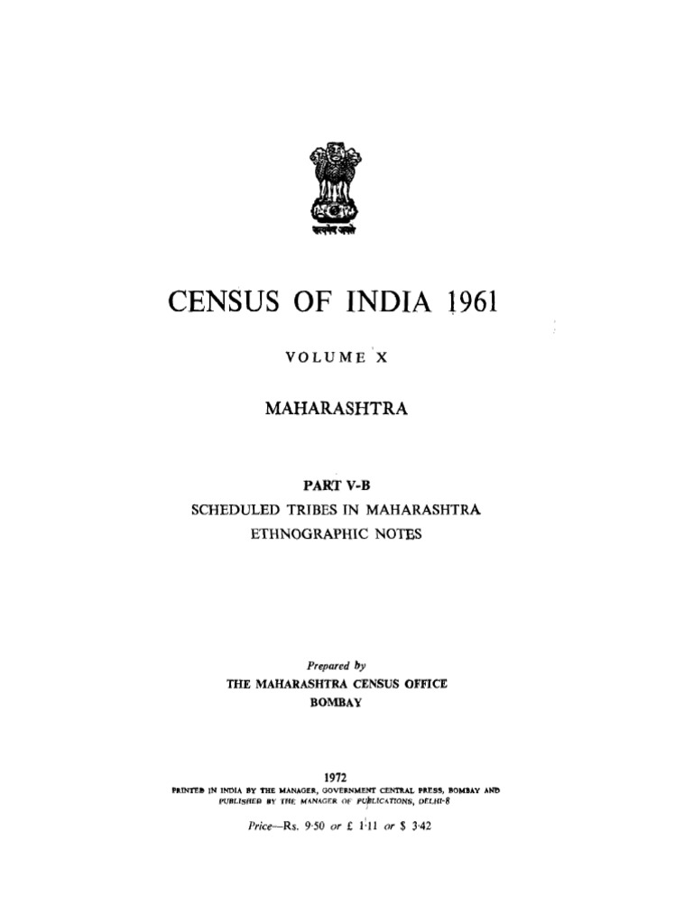 Census 1961 - Maharashtra | PDF | Social Groups Of India