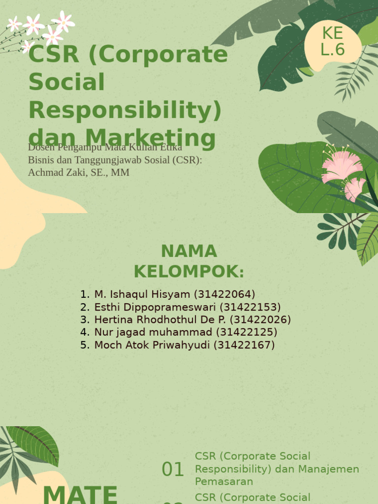 Materi 12 CSR Dan Marketing | PDF