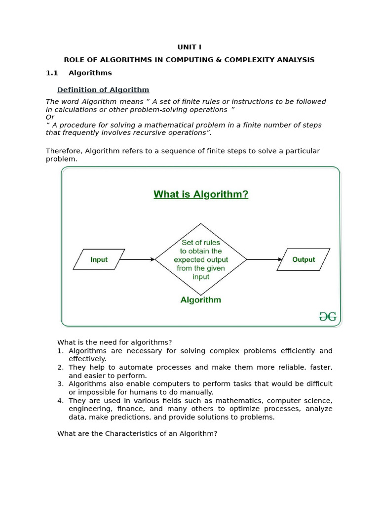 Adsa Unit 1 | PDF | Time Complexity | Algorithms