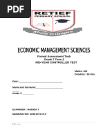 Grade 7 EMS Assignment Term 3 | PDF | Entrepreneurship | Swot Analysis