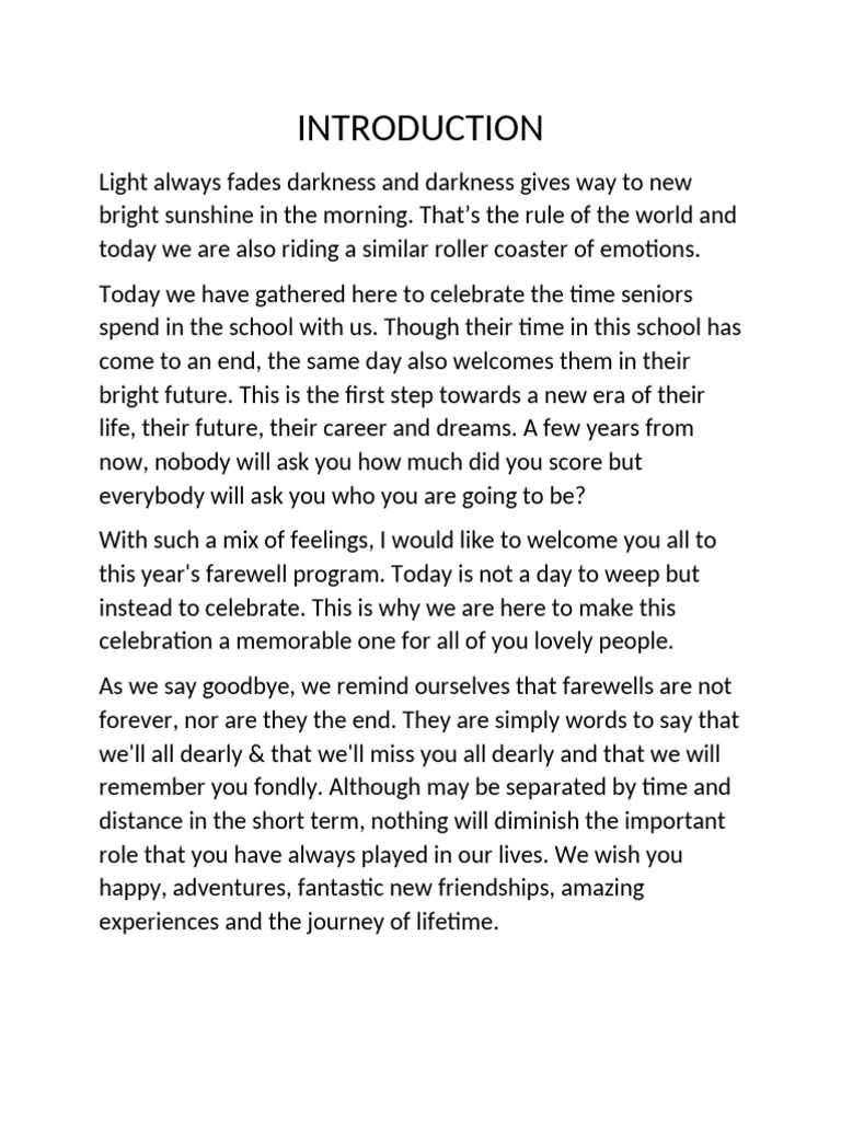 Senior Farewell Ceremony Highlights | PDF