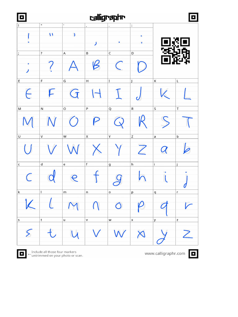 Calligraphr Template | PDF