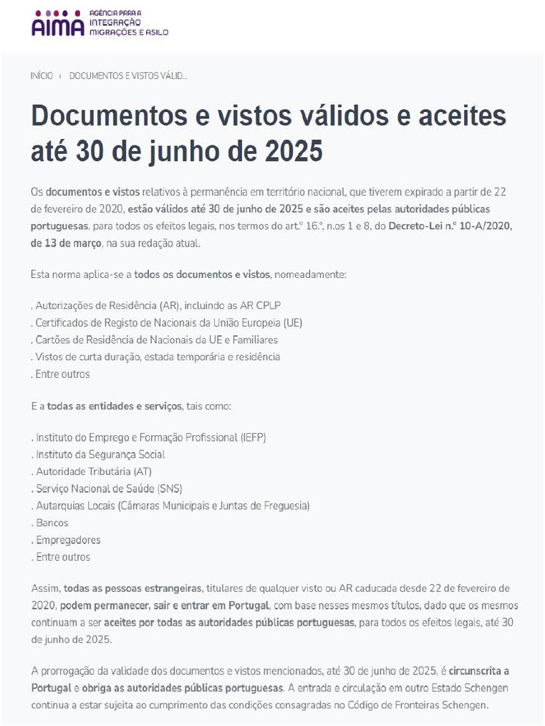Decreto Validade CPLP 2025 | PDF