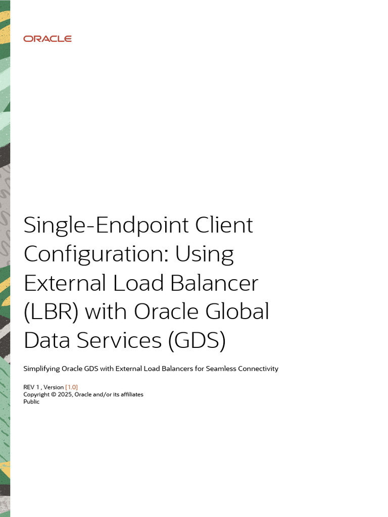 Single Endpoint Client Config Using LBR With Gds | PDF | Load Balancing (Computing) | Port ...