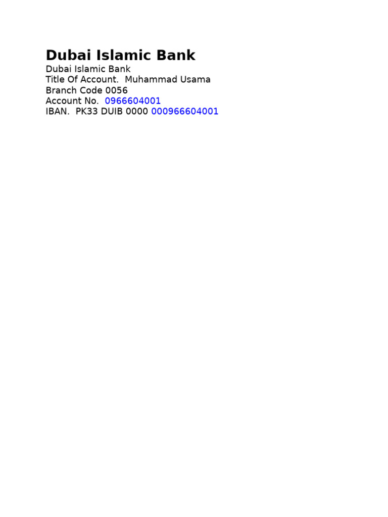 Dubai Islamic Bank | PDF
