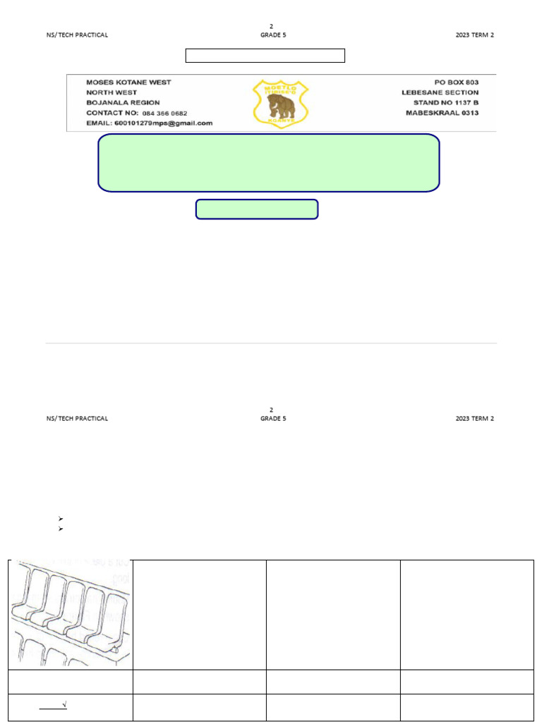 Grade 5 Term 2 Practical..22 | PDF