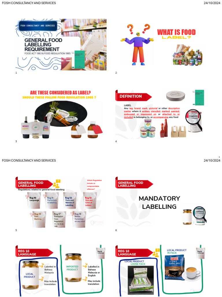 Food Labelling Regulations in Malaysia | PDF | Flour | Drink