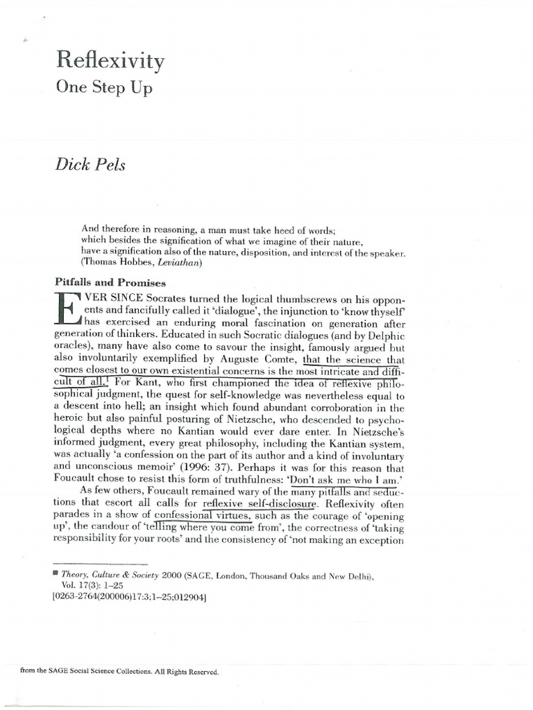 Pels - Reflexivity One Step Up | PDF
