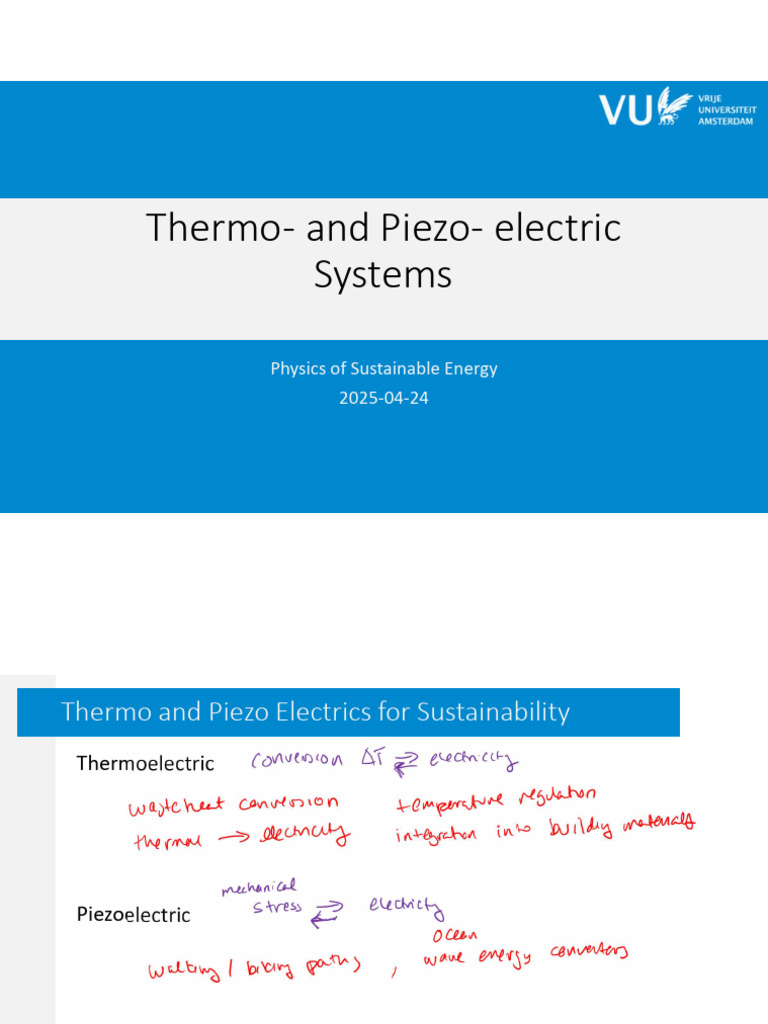 Thermo and Piezoelectric Systems Guide | PDF | Piezoelectricity ...