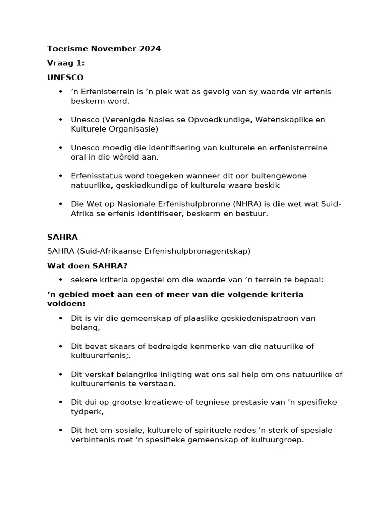 Toerisme November 2024 | PDF