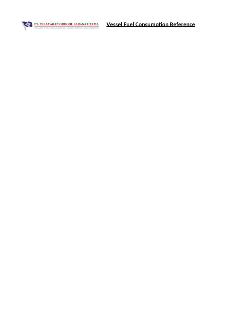 3 & 4. Vessel Fuel Consumption | PDF