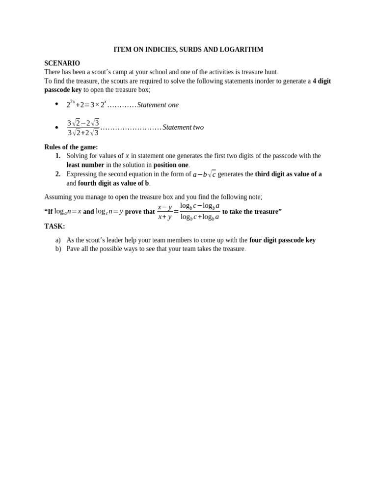 s.5 Scenario Math | PDF