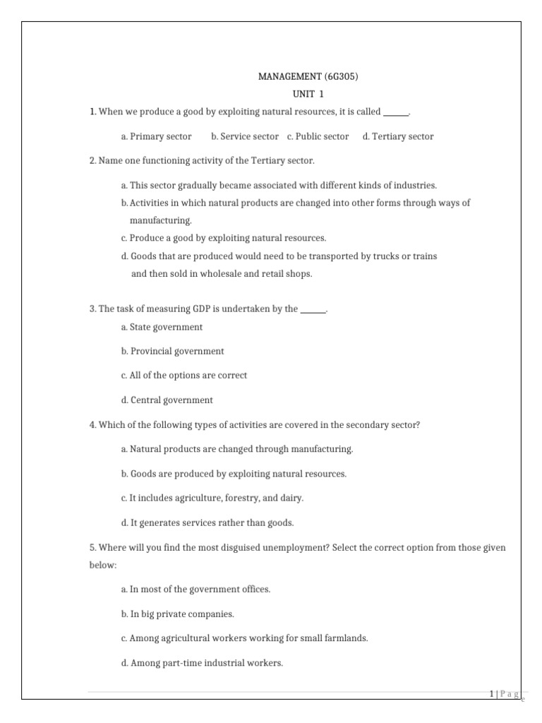Unit 1 Mcqs | PDF | Globalization | Multinational Corporation