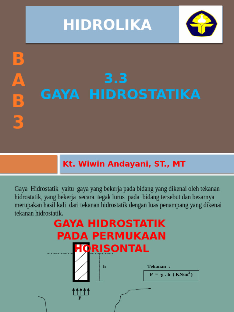Bab III Gaya Hidrostatika - 2025 | PDF