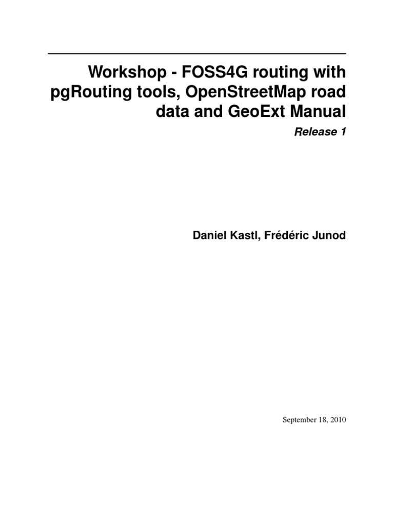 Pg Routing Workshop Pdf Postgre Sql Databases 4590