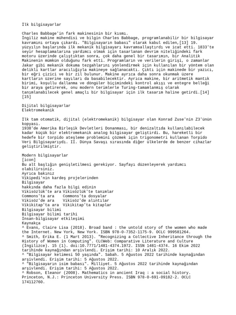 Ilk Bilgisayar | PDF