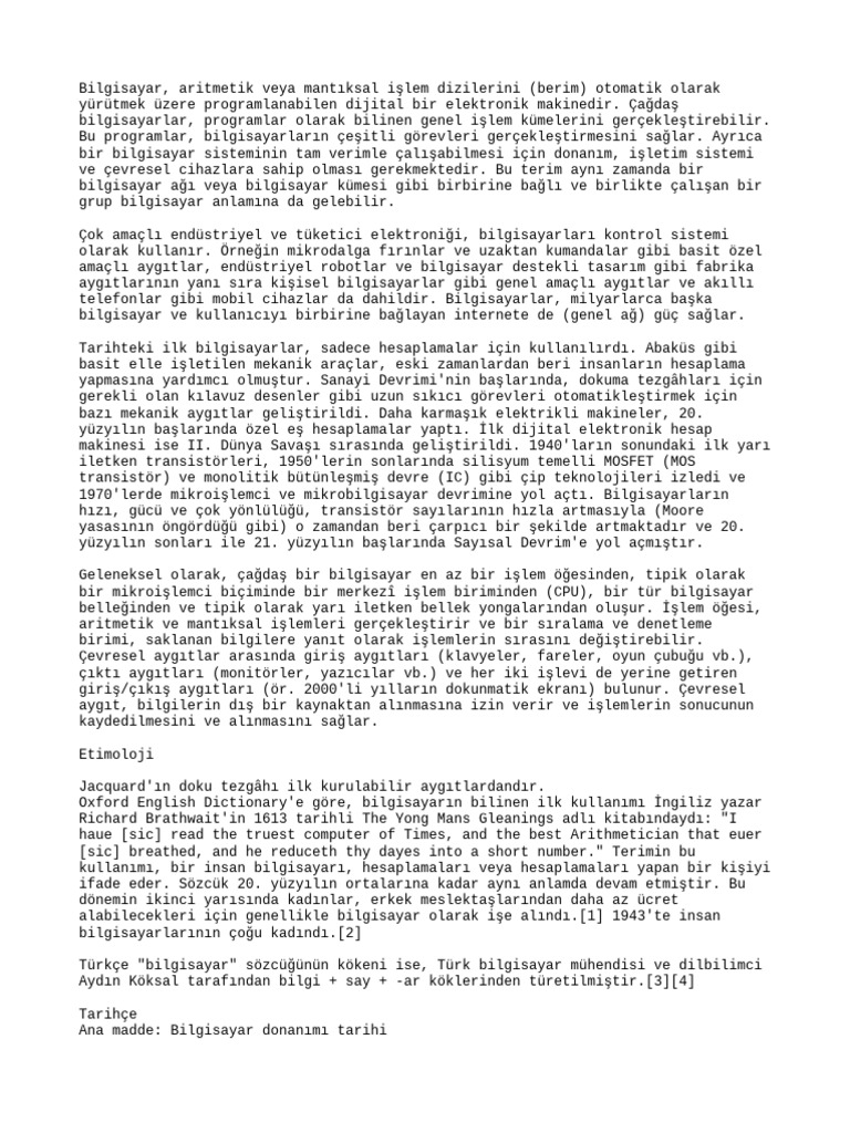 Bilgisayar | PDF