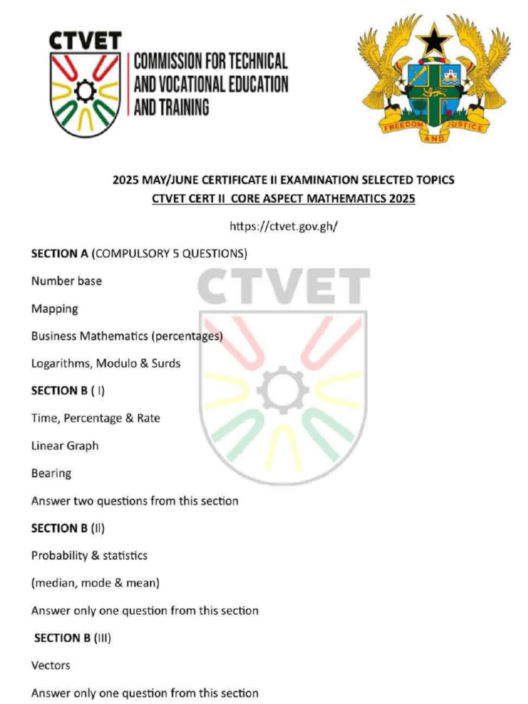 2025 Ctvet Confirmed Selected Topics (Nabptex Board) - 1 | PDF