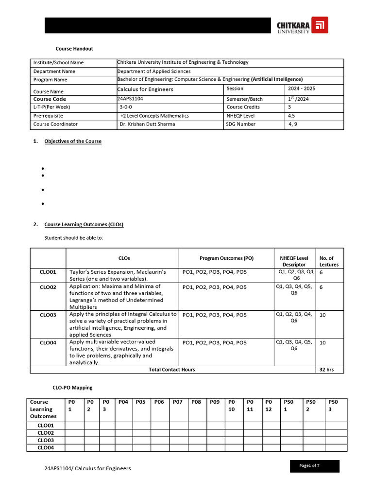 Calculus For Engineers by Aakash | PDF | Integral | Gradient