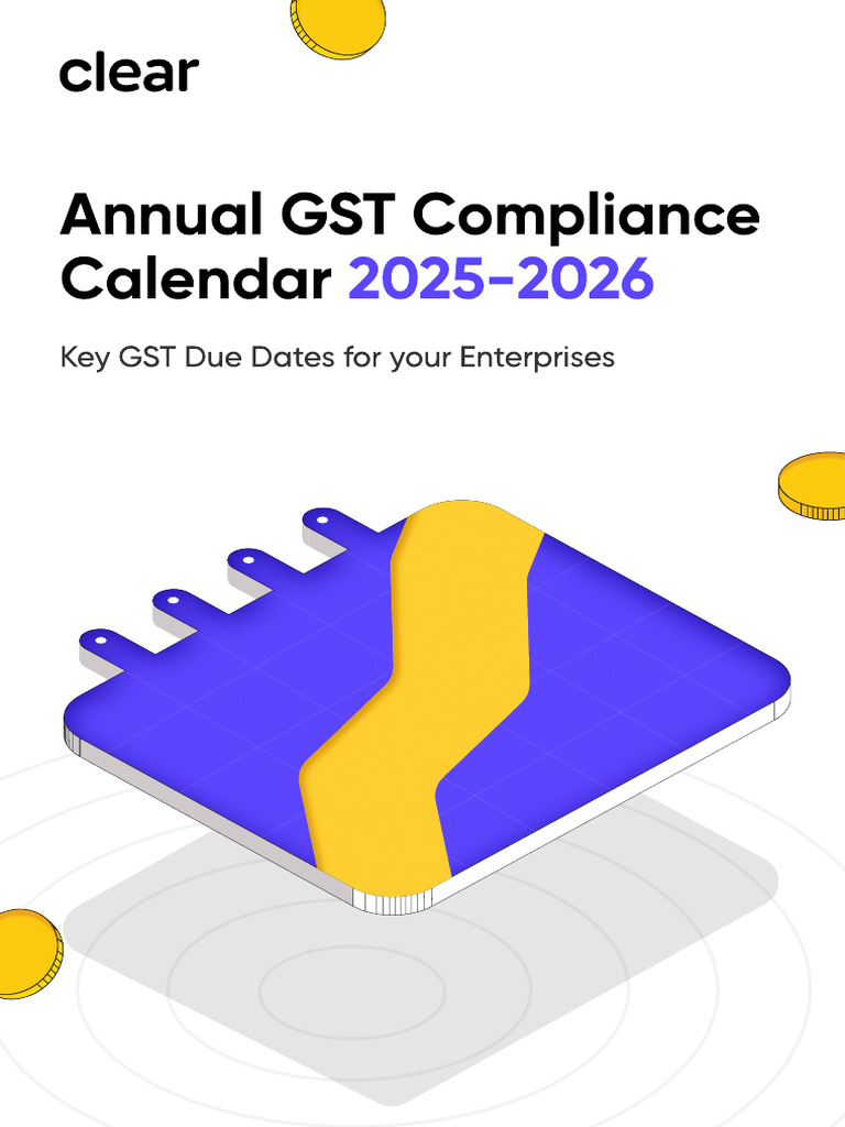 GST Compliance Calendar 2025-2026 | PDF | Government Of India | Taxes