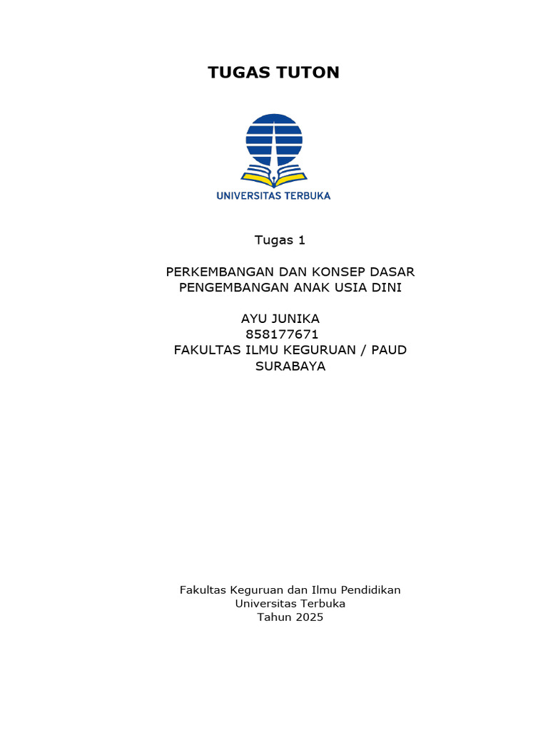 Tt1 Perkdankonsepaud Ayujunika 858177671 | PDF