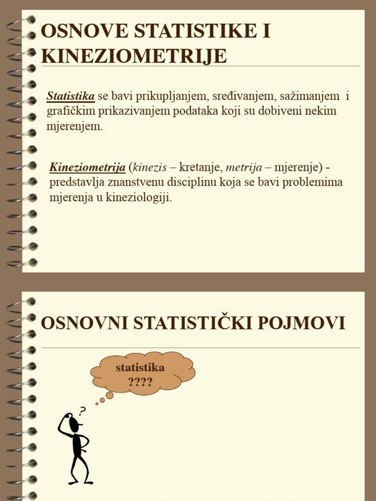 Osnove Statistike I Kineziometrije 2014 | PDF