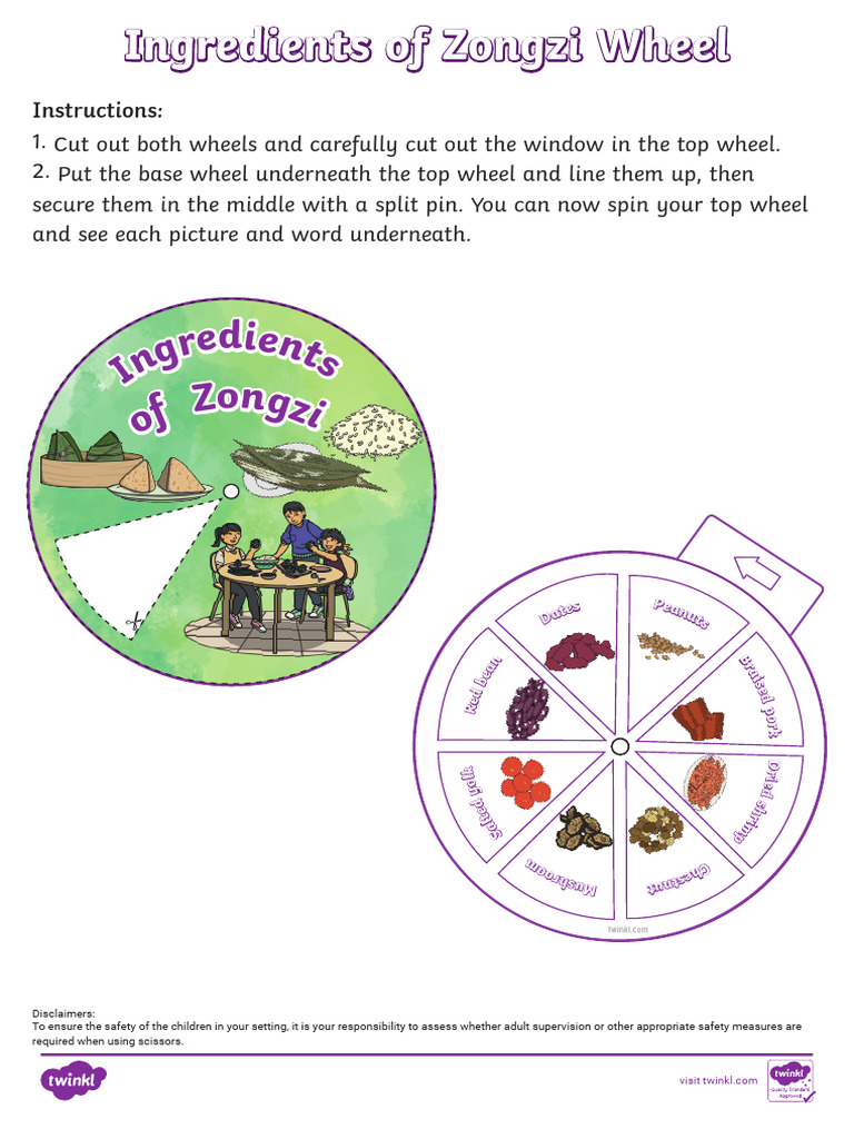Ingredients of Zongzi Wheel | PDF