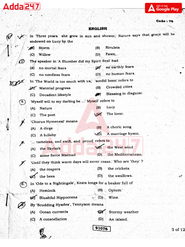 SLST English Previous Papers Class 9 10.PDF 1 | PDF