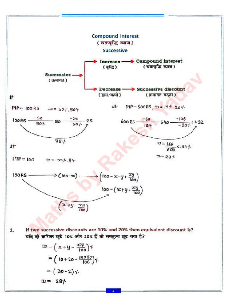 Compound Interest Complete Notes | PDF
