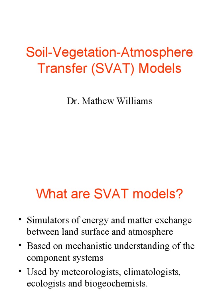 SVAT Model Introduction | PDF | Turbulence | Stoma