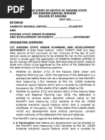 Precedent Notice of Preliminary Objection Sample 1 | PDF | Law