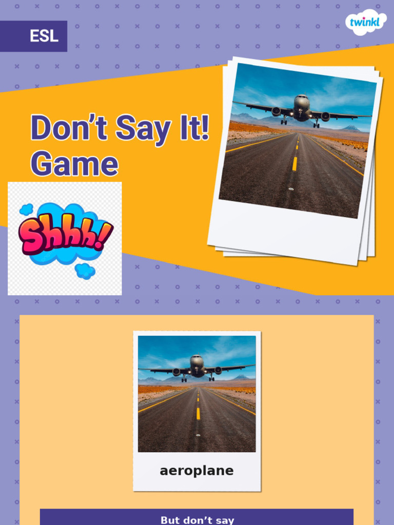 Dont Say It Game | PDF