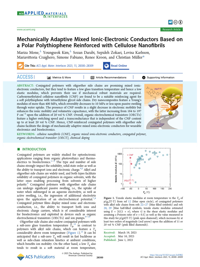 Mone Et Al 2023 Mechanically Adaptive Mixed Ionic Electronic Conductors ...