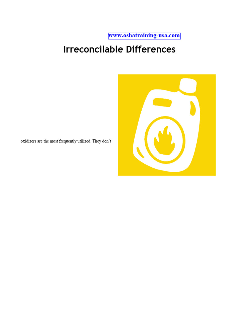 Job Safety Tips Storing Incompatable Chemicals 2 | PDF | Fires | Combustion