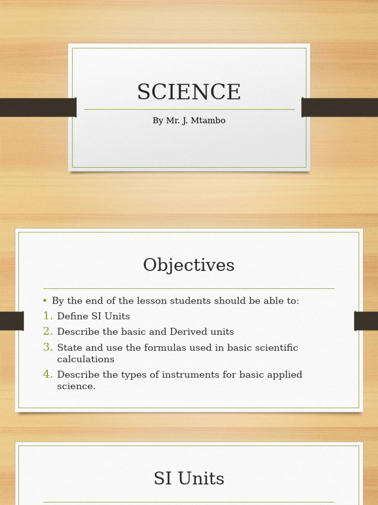 Understanding SI Units in Science | PDF