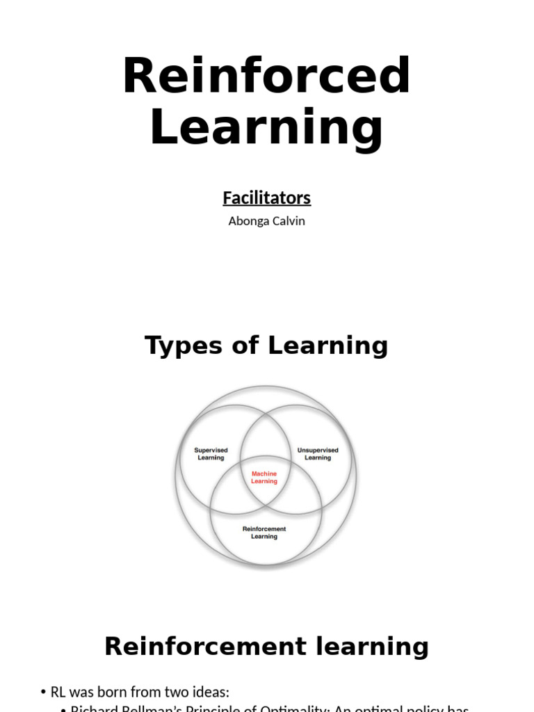 Lecture 9 - Reinforced Learning | PDF | Learning | Reinforcement