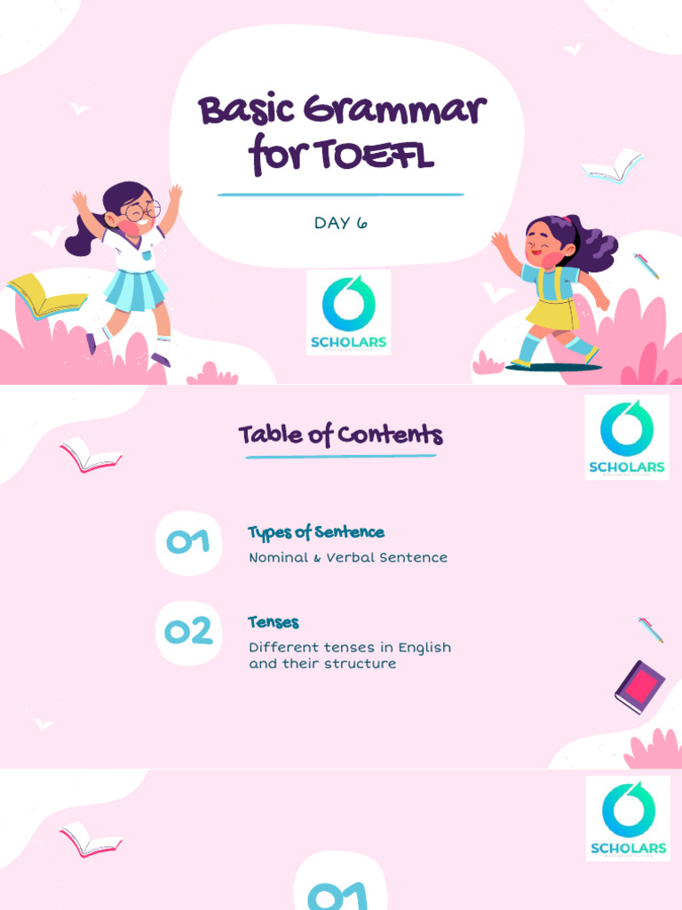 (2024) Day 6 Basic Grammar For TOEFL | PDF | Grammatical Tense ...